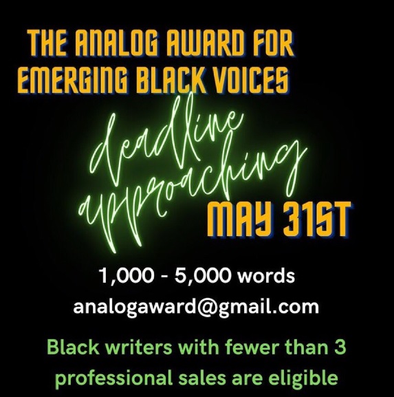 Analog Award for Emerging Black Voices – Stories From Tomorrow – Jessica Brook's Author Site
